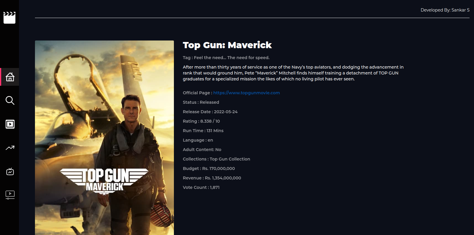 Sankar S - Front End Developer / UI Developer